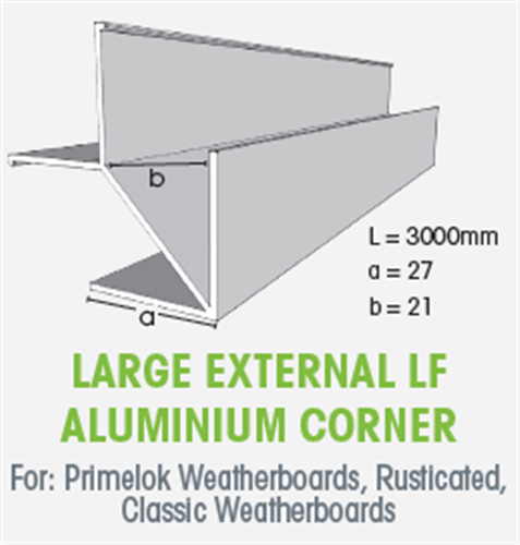 Wtex Large External Lf Aluminium Corner 3000Mm (Dltd) | Agnew Building ...