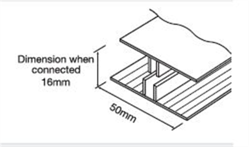 Multiwall H-Bar Glazing Channel White Bottom 6000Mm | Agnew Building ...