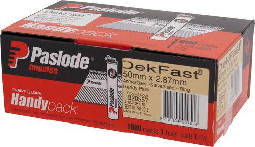 Paslode Impulse (Gas) Deckfast Armour Galvanised D-Head Nails Hp Pk1000 ...