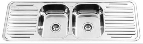 Sink Classic Double Bowl Double Drainer | Agnew Building Supplies
