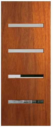 Hume Door Ver4 Verve (Hmr Mdf Core) Merbau Veneer Glazed Clear 2040 X ...