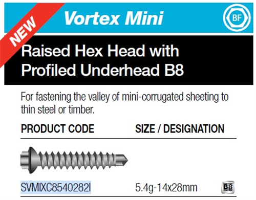 Screws Vortex Mini Hex Raised Head (Profiled Underhead) B8 (Cat5 ...