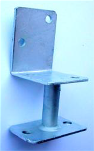 Post Support L Plate Galv 12658 W/- 300Mm Leg | Agnew Building Supplies