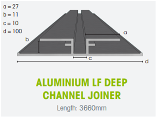 Wtex Lf Deep Channel Joiner Aluminium 3660Mm | Agnew Building Supplies