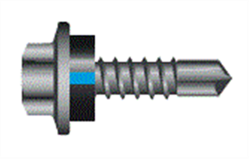 Screws Hex B8 (Cat5) W/- Seal 14G X 25Mm Pk500 | Agnew Building Supplies