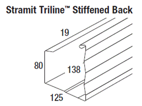 Gutter - Triline Stiffened Back (Slotted) Colorbond | Agnew Building ...